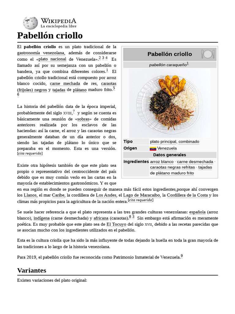 Pabellón Criollo | PDF | Cocina | Cocina occidental