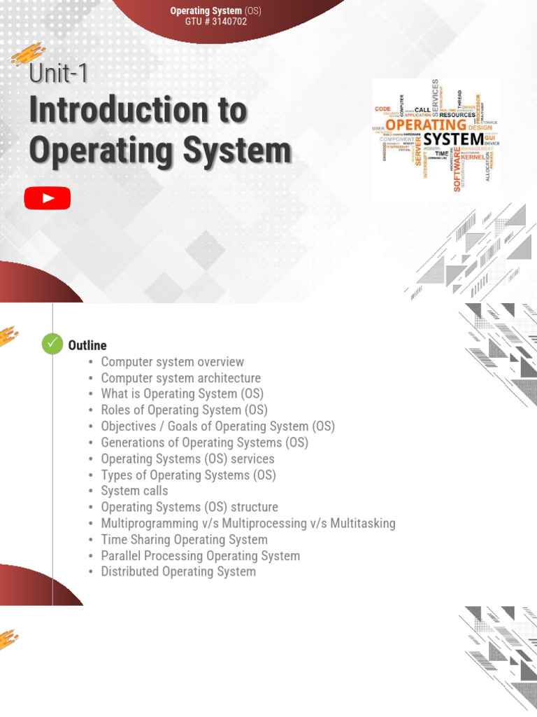 Introduction to Operating Systems Overview | PDF | Operating System ...