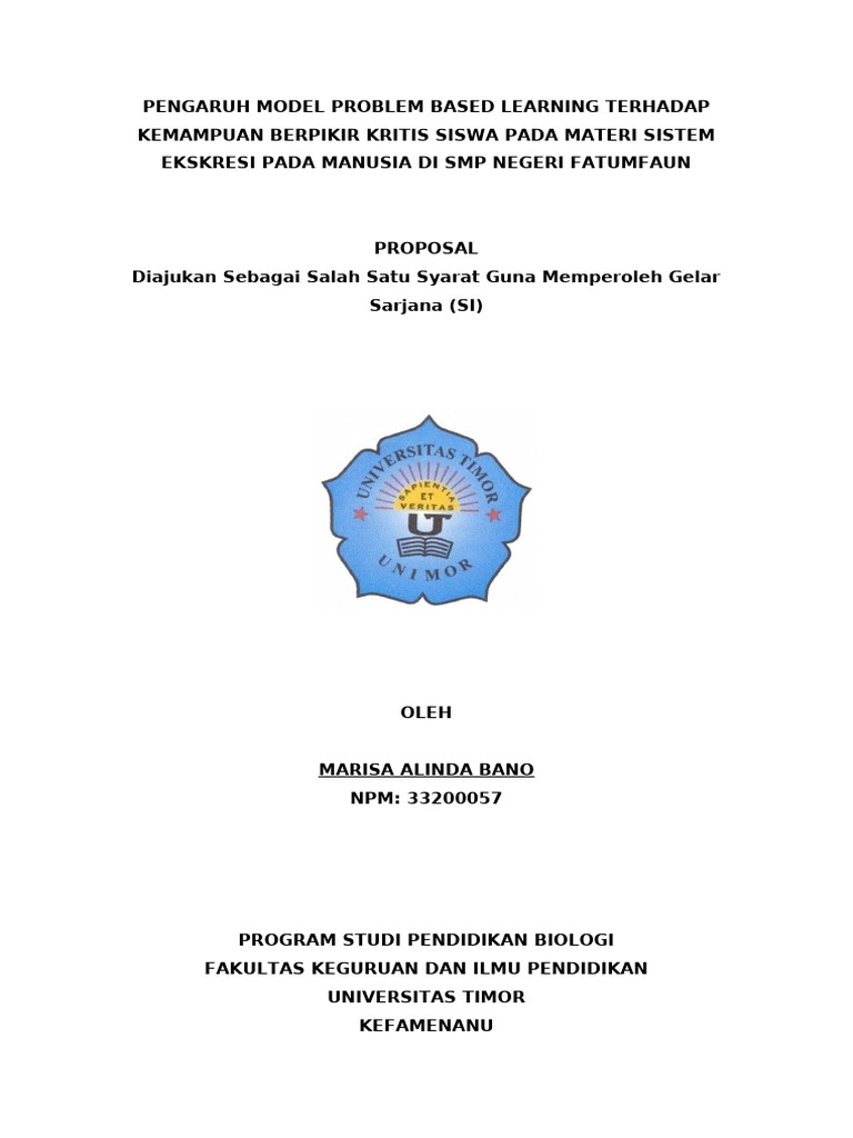 Proposal Icha Seran 1 | PDF