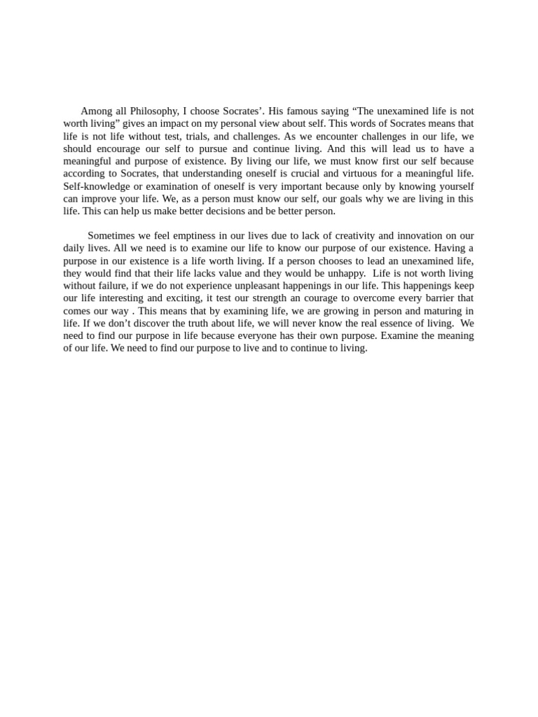 The Importance of Self-Examination | PDF