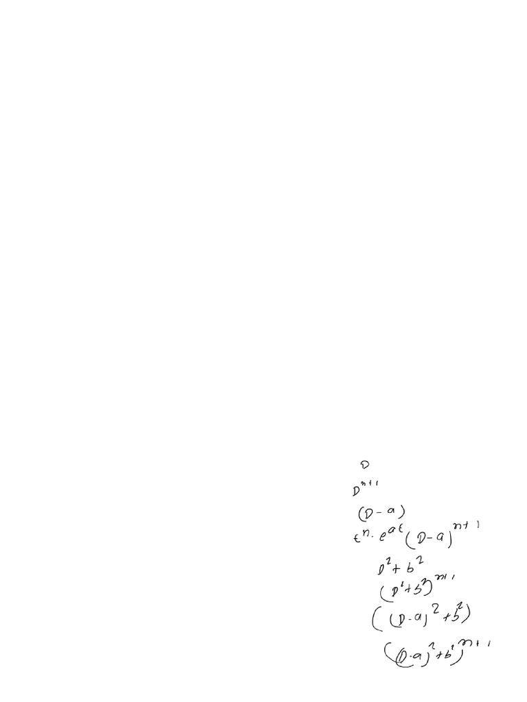 Annihilator Method Cheat Sheet | PDF | Equations | Polynomial