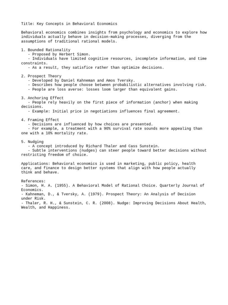Behavioral_Economics | PDF