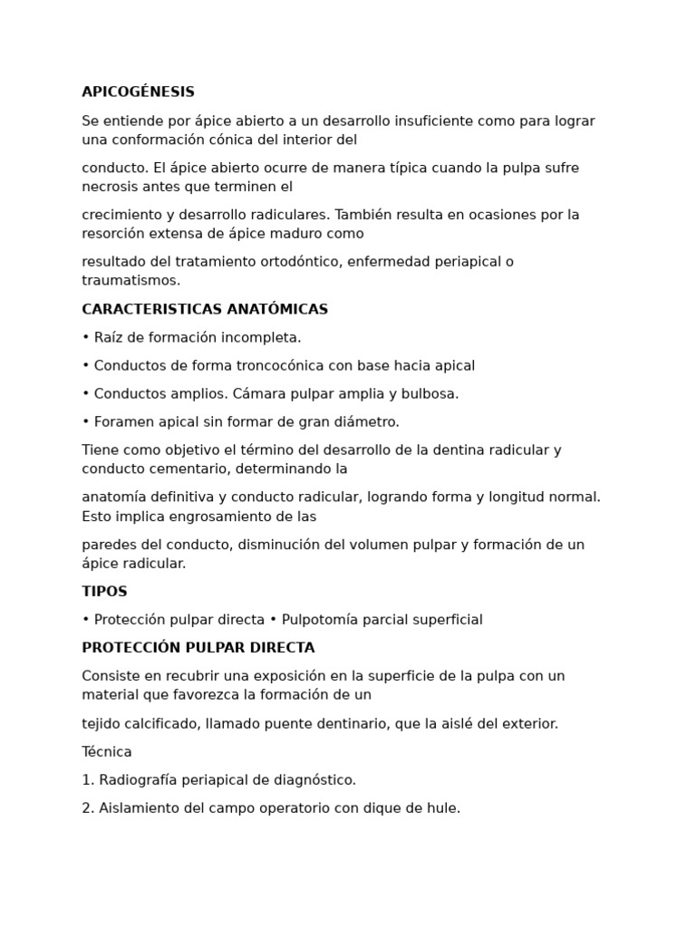 Apiformación y Apicogénesis | PDF | Raíz | Calcio