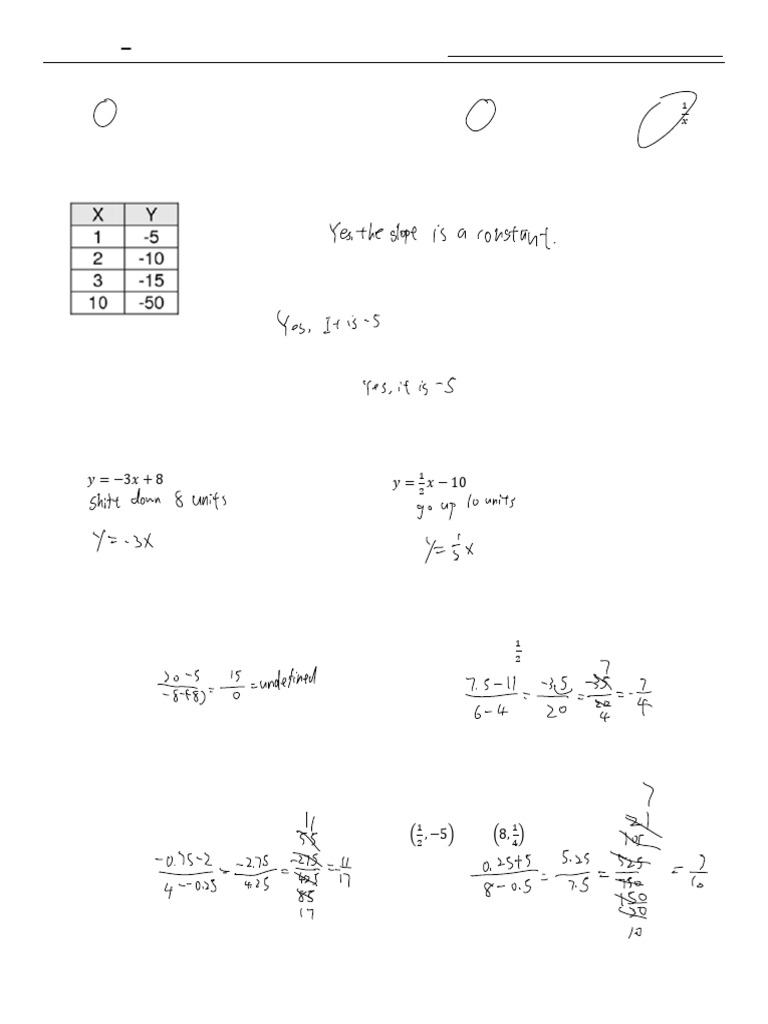 Math BH Module 2 Review: Non-Proportional Relationships | PDF | Slope ...