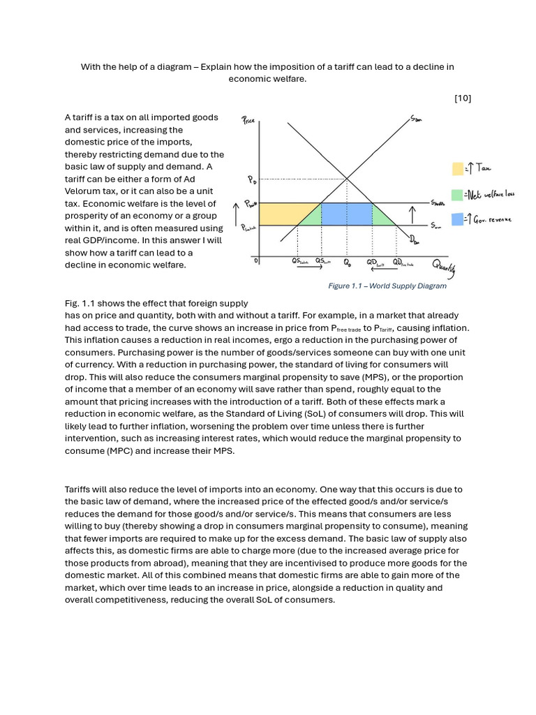 Impact of Tariffs on Economic Welfare | PDF | Taxes | Tariff