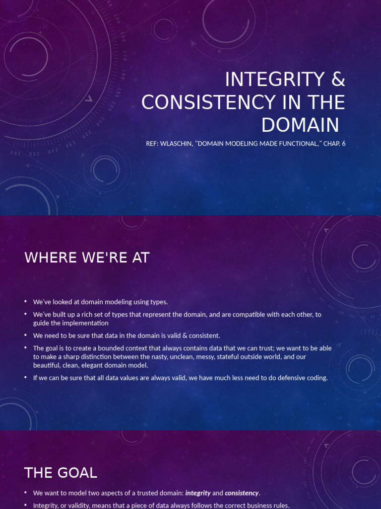 Integrity & Consistency in The Domain | PDF | Directory (Computing ...