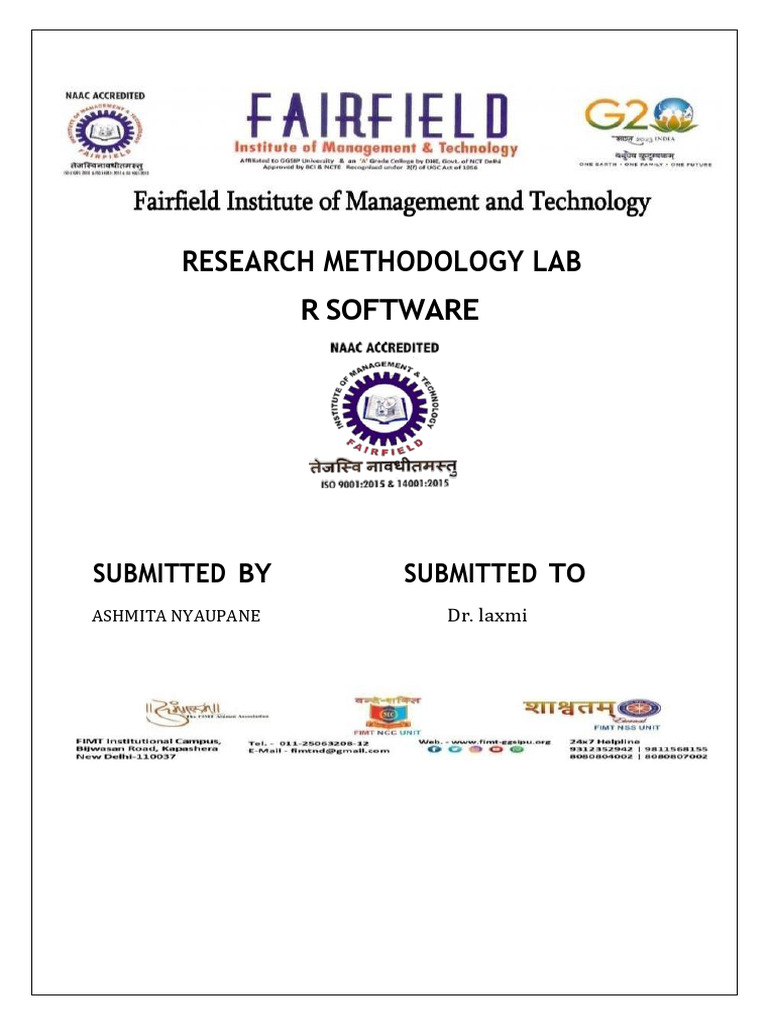 R Software Project | PDF | Matrix (Mathematics) | Computer Programming