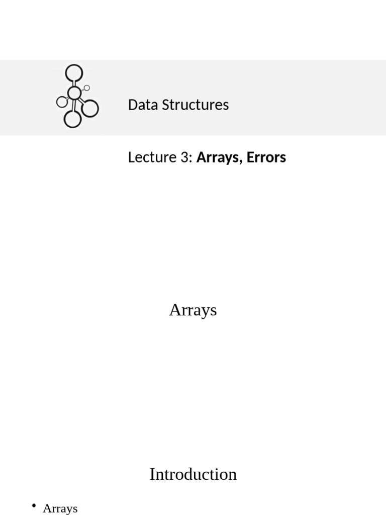 Lecture 3b ArraysErrors | PDF | Pointer (Computer Programming) | C++