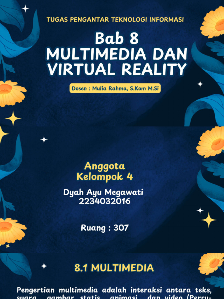 Materi 4 Bab 8 PTI Multimedia Dan Virtual Activity - Compressed | PDF