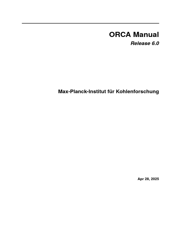Orca | PDF | Spectroscopy | Molecular Orbital