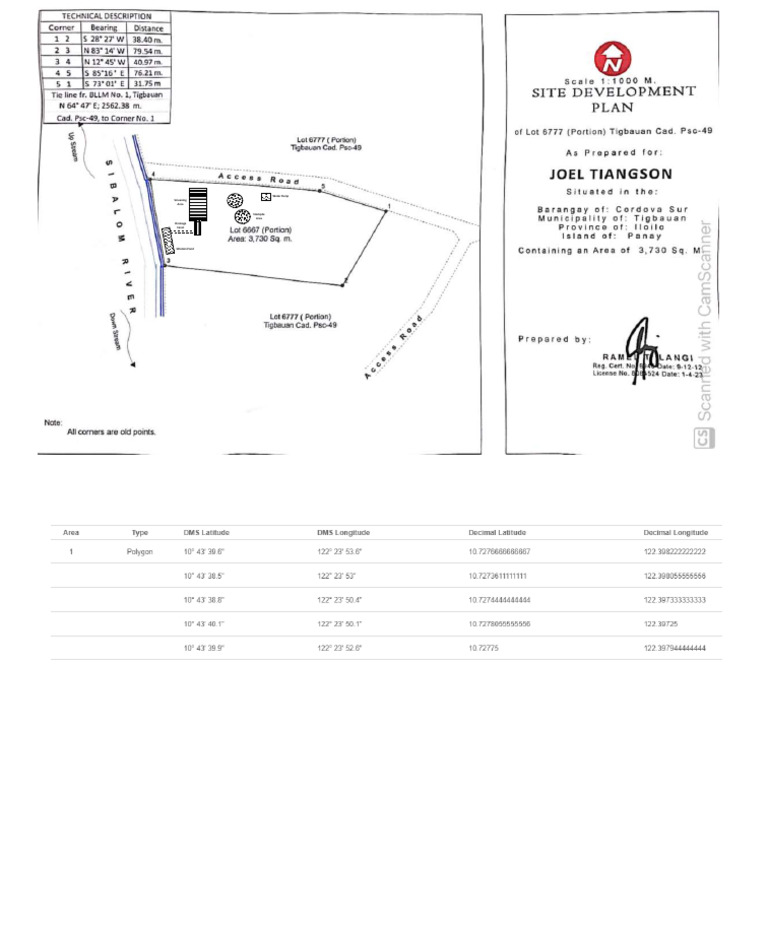Site Development Plan Tiangson | PDF