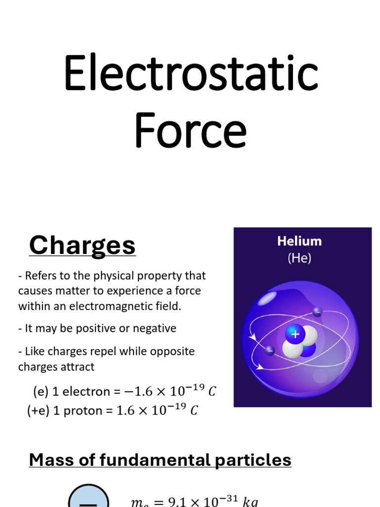 Lecture 9 Electrostatic Force | PDF | Electric Charge | Electron