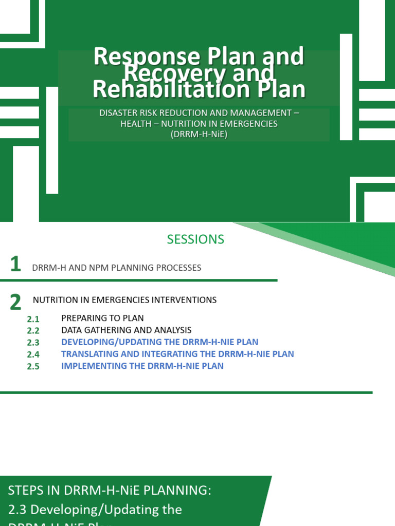 Session 5 - Topic 2 - Response Plan, Recovery and Rehabilitation Plan ...