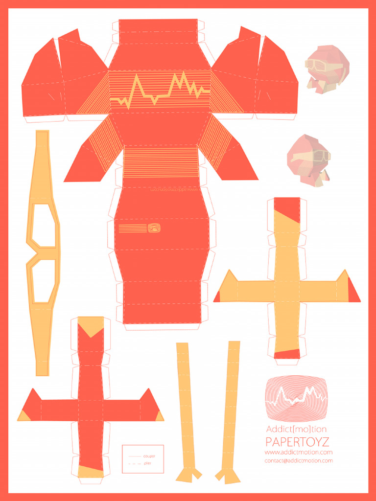 Blog Paper Toy Papertoy Addictmotion Template | PDF