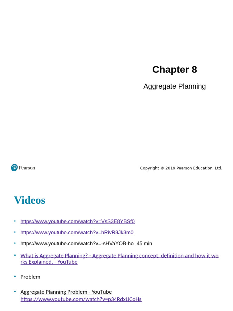 Week 9 Aggregate Planning | PDF | Inventory | Supply Chain