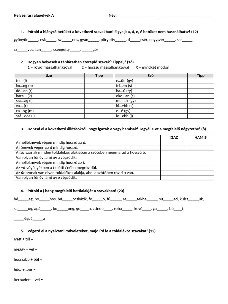 D_Helyesírási alapelvek A | PDF