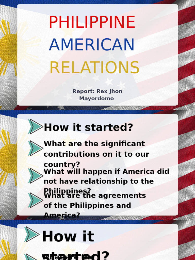 Philippine-American Relations Overview | PDF | Philippines | World War II