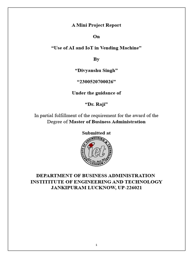 Divyanshu Project Complete | PDF | Internet Of Things | Artificial Intelligence