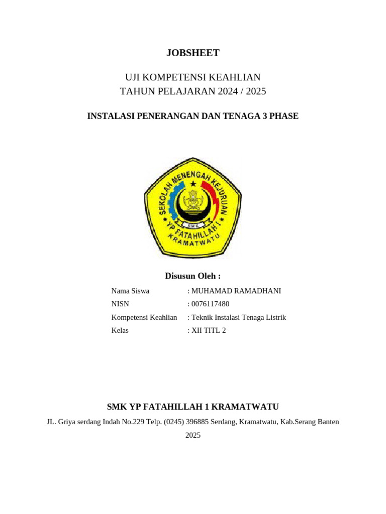 Jobsheet Cover | PDF