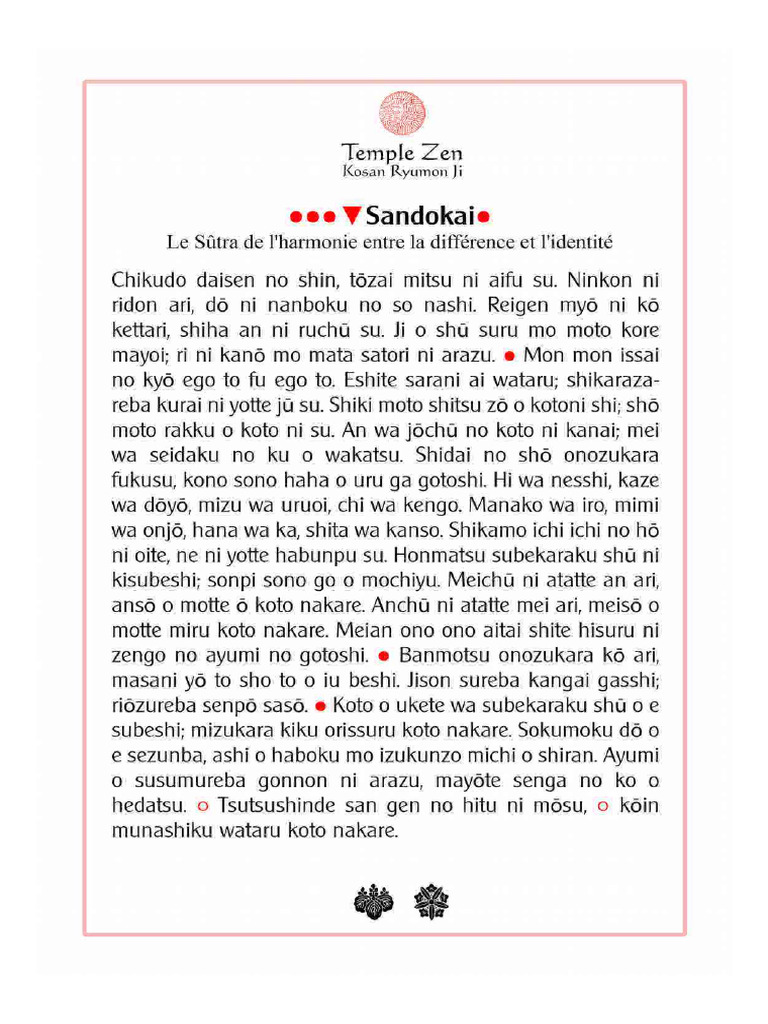 Sandokai | PDF