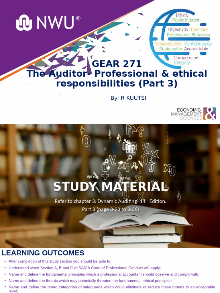 The+Auditor +professional+ +Ethical+Responsibilities +part+3 | PDF ...