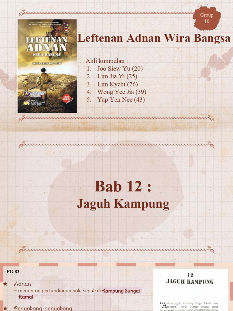 Leftenan Adnan Wira Bangsa - Bab 12 Jaguh Kampung | PDF