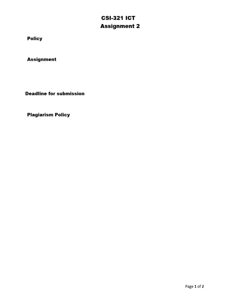 ICT Assignment#2 | PDF