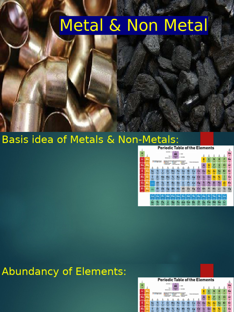 Metal & Non Metal Notes | PDF
