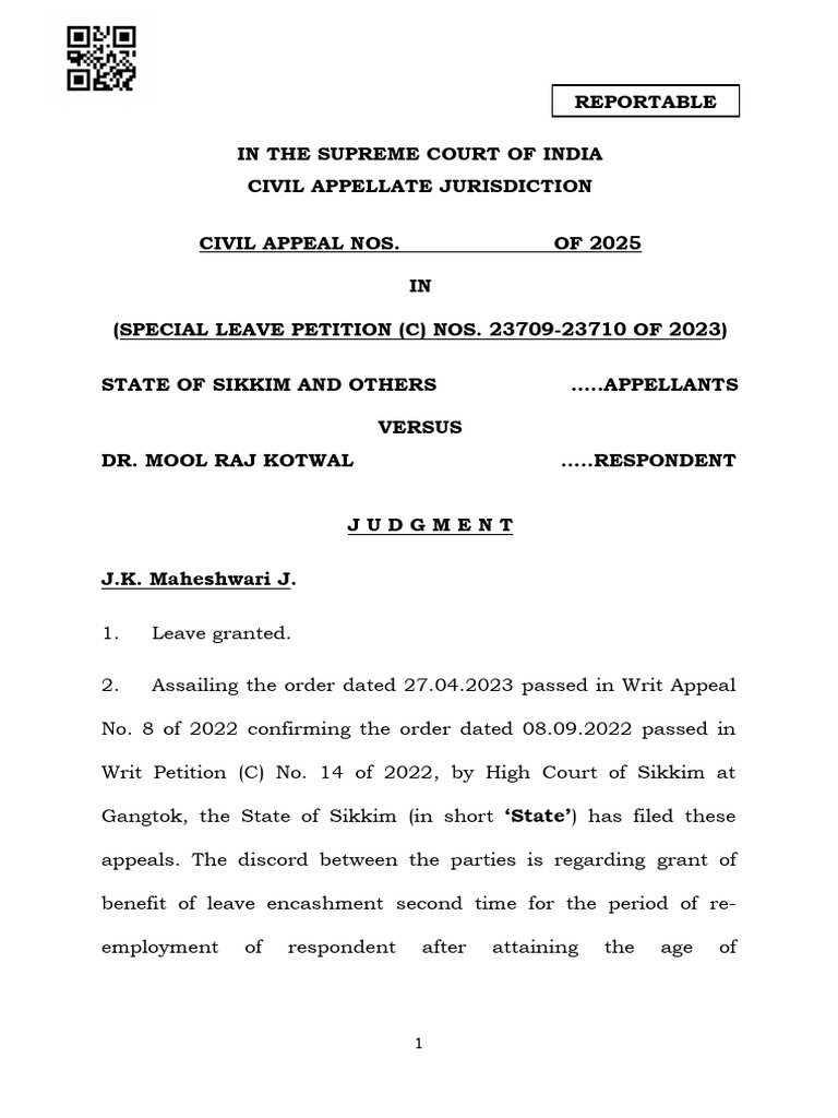 Leave Ruling Order Supreme Court | PDF | Employment | Appeal