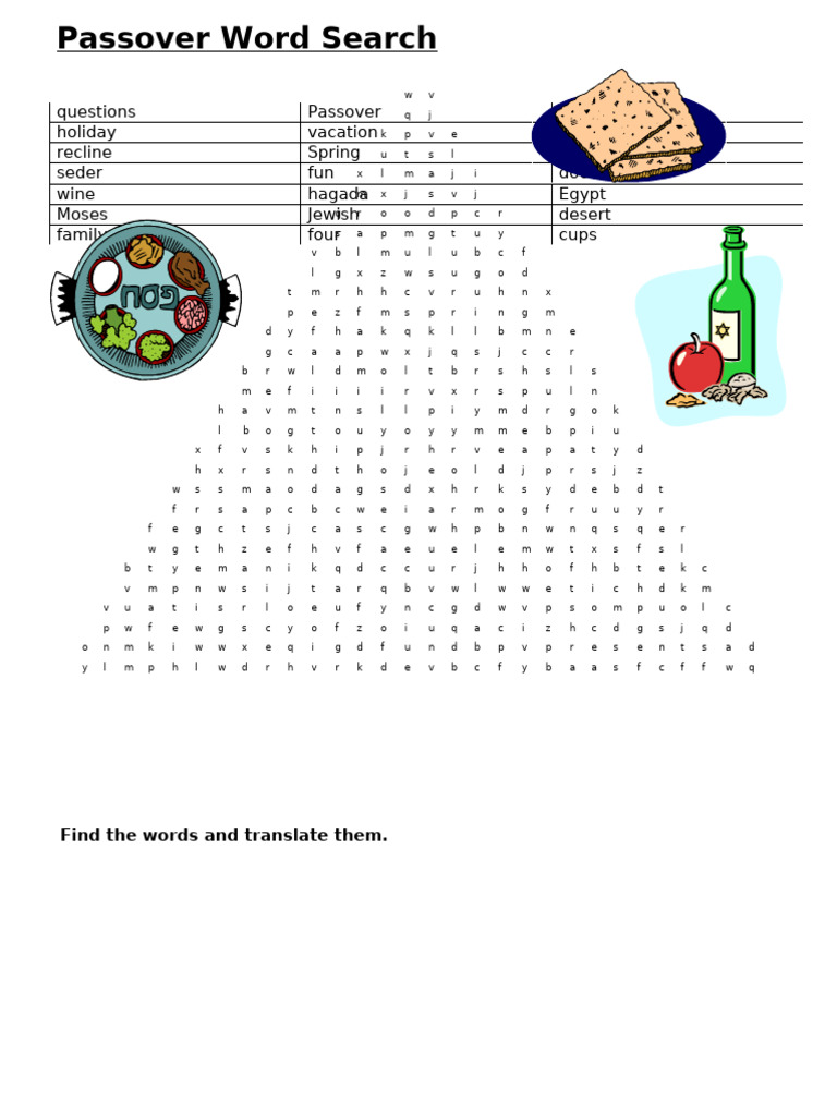 Eslprintables 201142102130849688543 | PDF | Passover | Haggadah