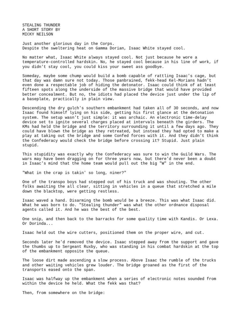 8.) StarCraft - Stealing Thunder | PDF