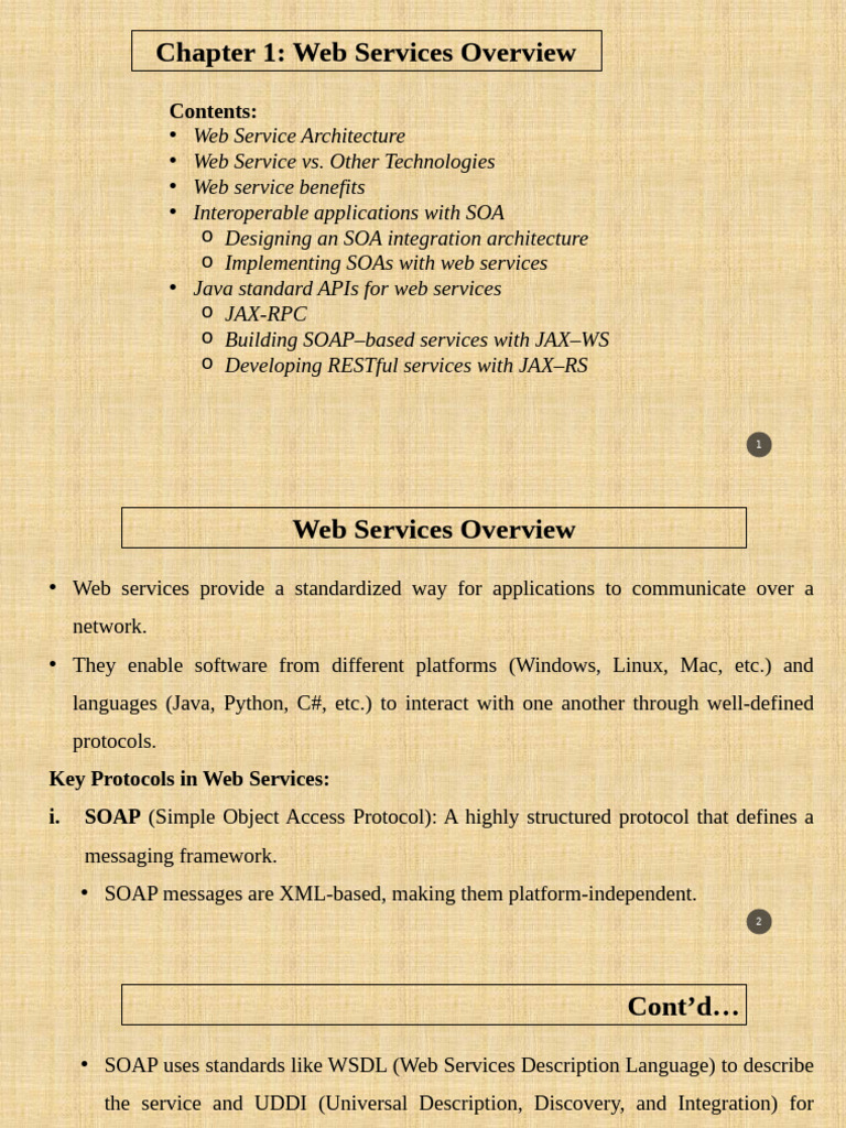 Ch-1 - Web Services Overview | PDF | Web Service | Soap