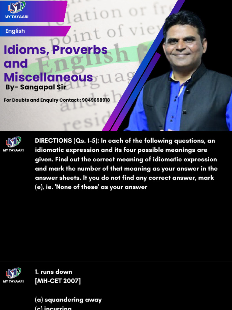 Understanding Miscellaneous Terms | PDF