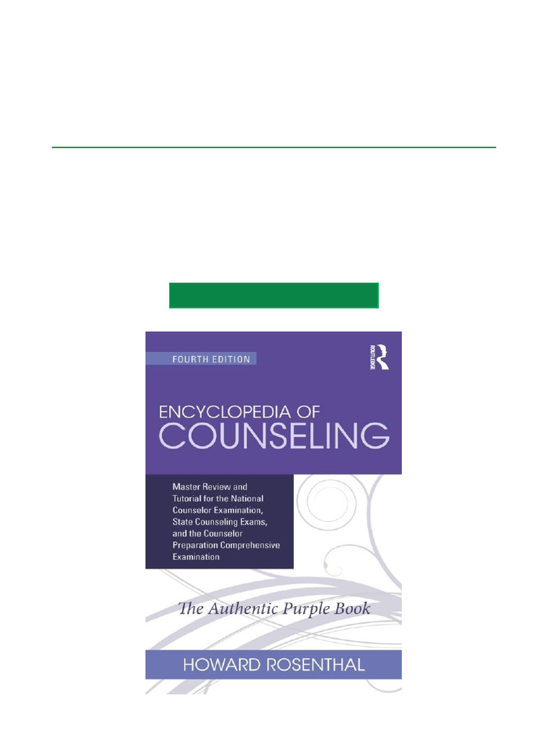 Encyclopedia of Counseling Review Guide | PDF | Books | Trademark
