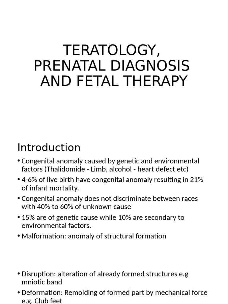 Prenatal Diagnosis and Fetal Therapy | PDF | Miscarriage | Fetus