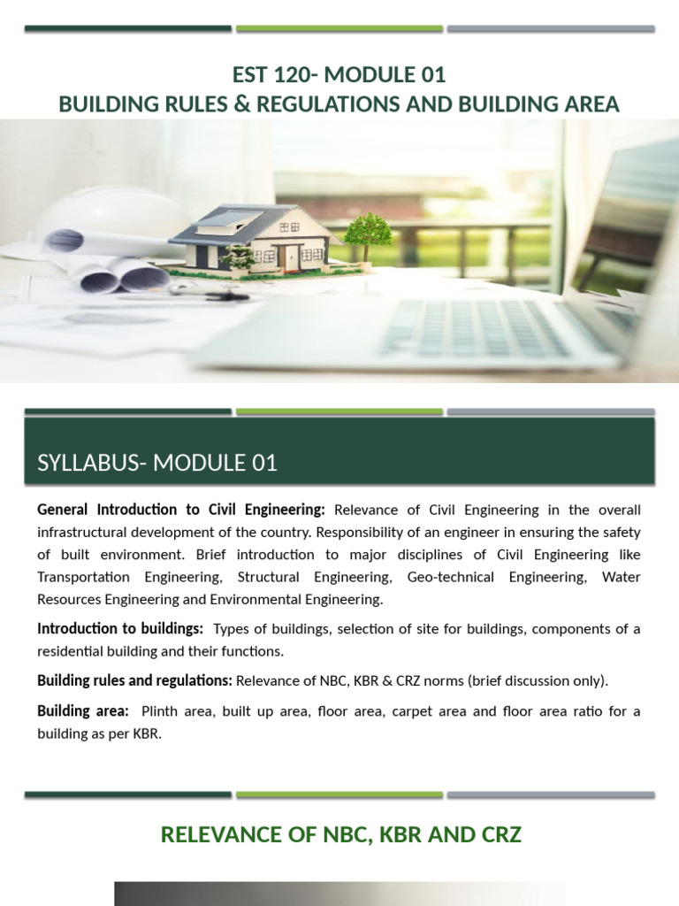 EST 120-MODULE 01 Building Rules & Regulations and Building Area | PDF ...
