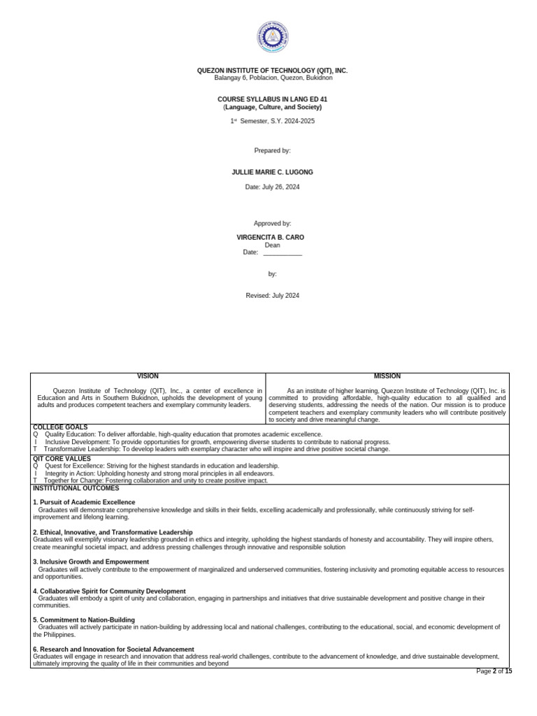 Language-Culture-and-Society-Final-Syllabus | PDF | English Language ...