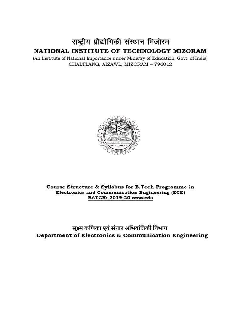 Syllabus BTech Batch2019 | PDF | Mosfet | Bipolar Junction Transistor