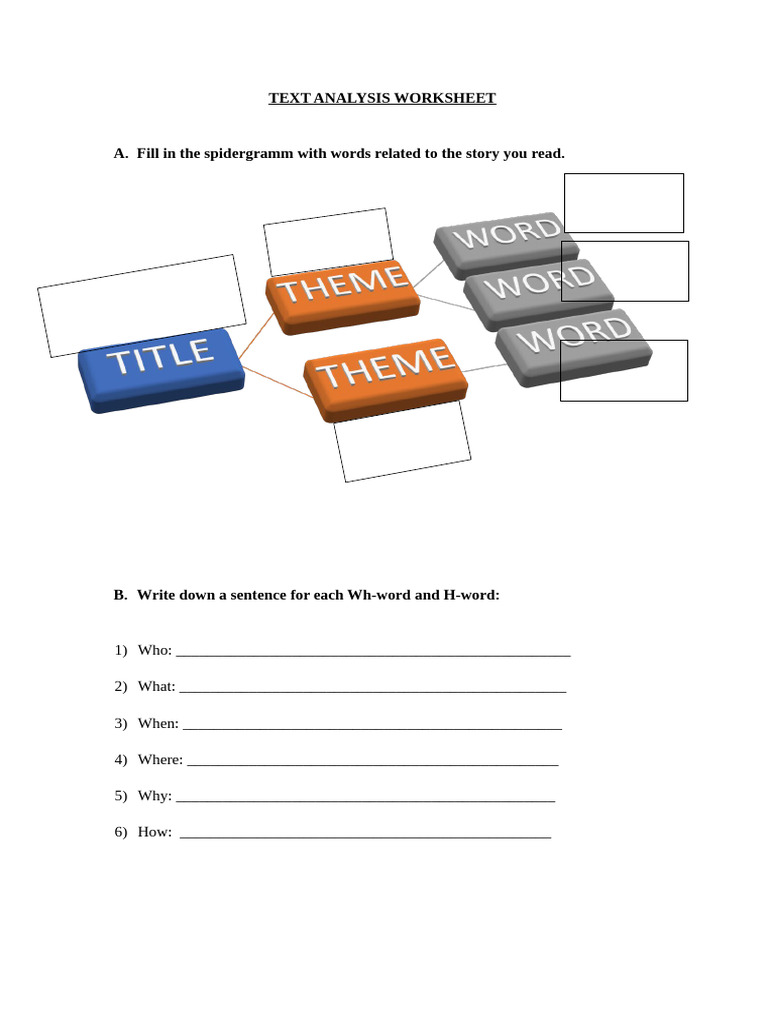 Text Analysis Worksheet | PDF