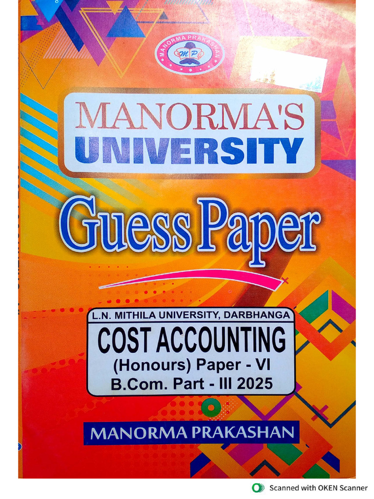 Guess Paper Cost Management | PDF