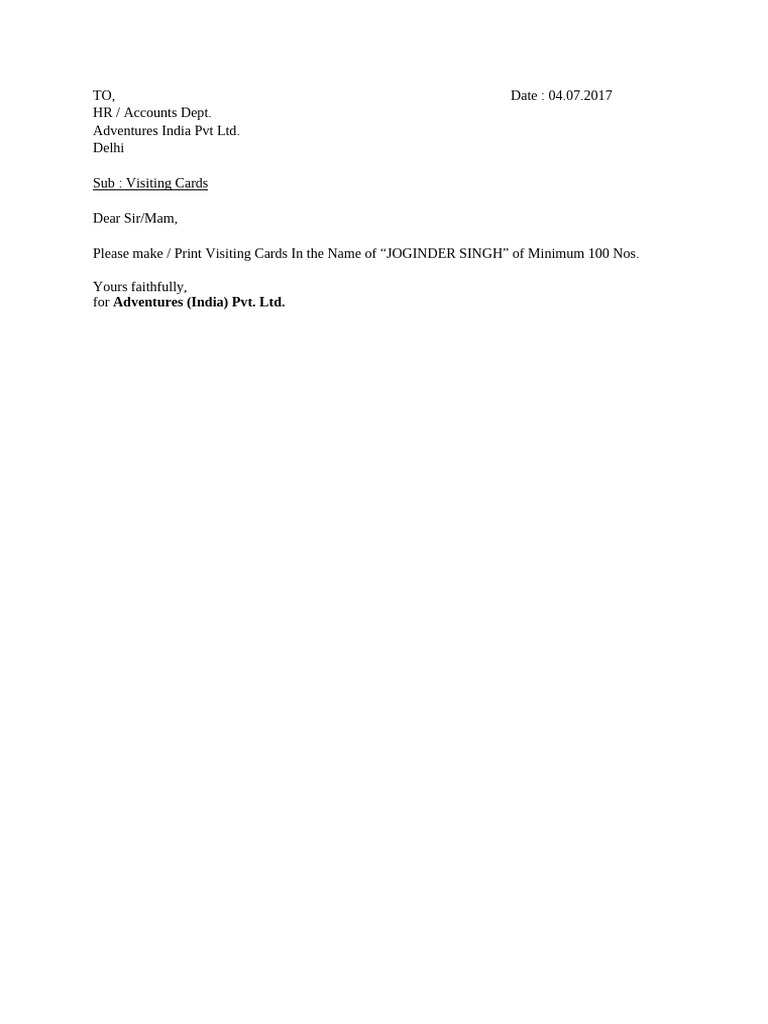 Visting Cards | PDF