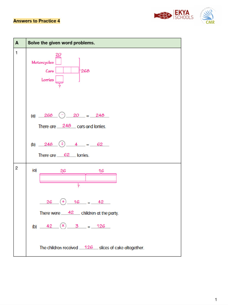 Lesson 4 Worksheet Answer Key | PDF