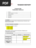 Template Tender Evaluation Report v2.0 | PDF | Business