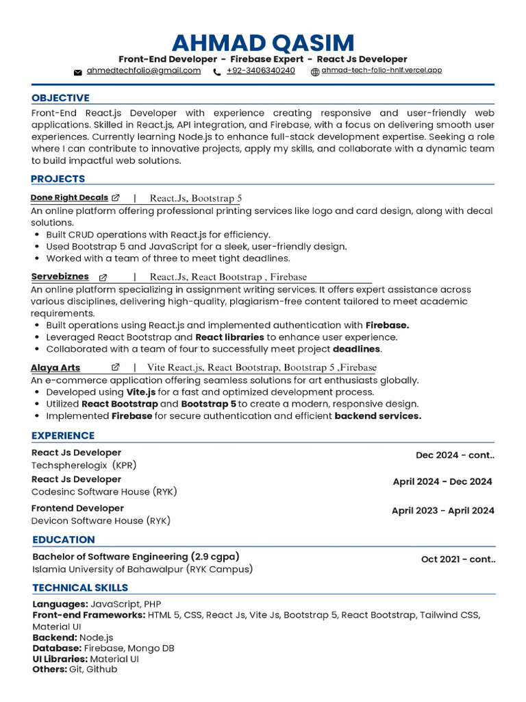 Ahmad CV.b7ed8522d143877fabca | PDF