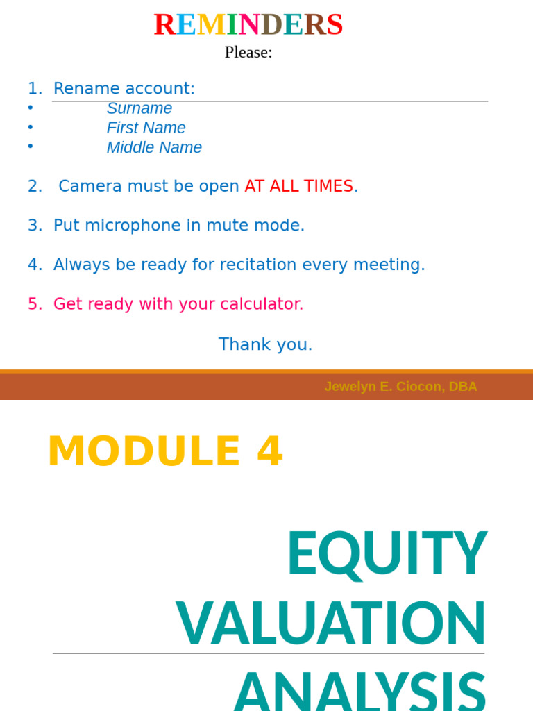 Equity Valuation Models Overview | PDF | Book Value | Valuation (Finance)