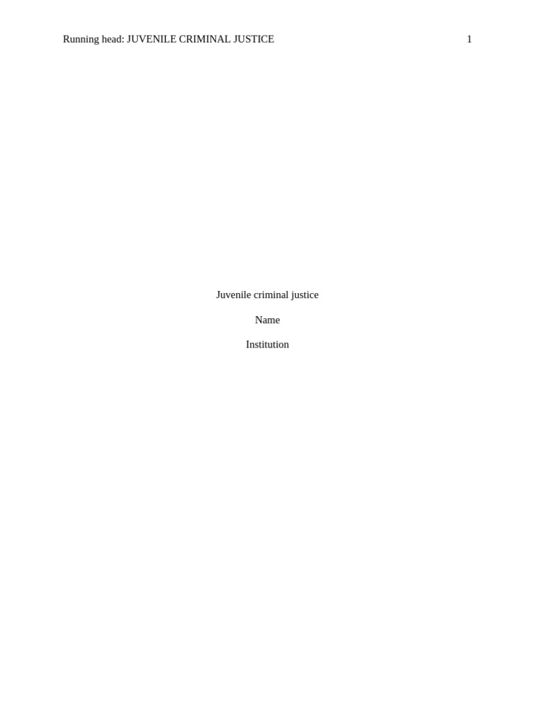 Juvenile Criminal Justice | PDF | Probation | Juvenile Delinquency