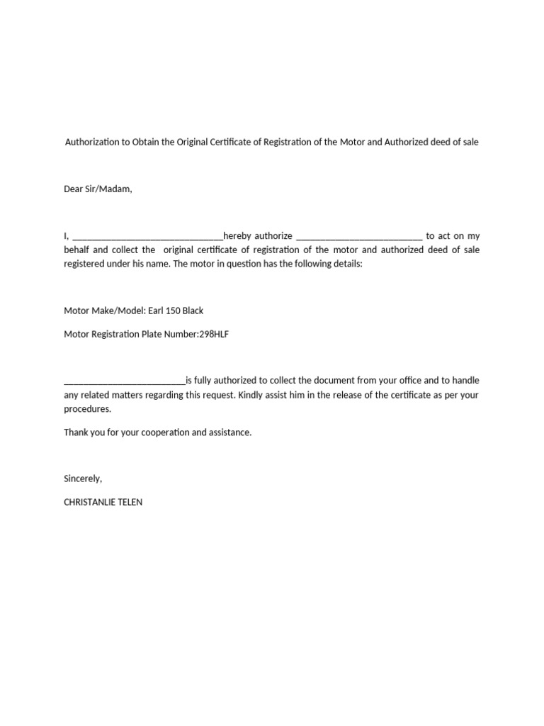 Authorization T-WPS Office | PDF | Deed | Common Law