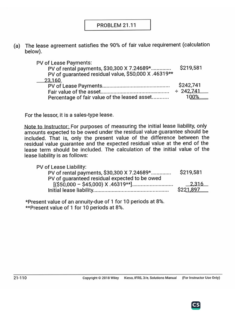 Chapter 21 - Lease | PDF