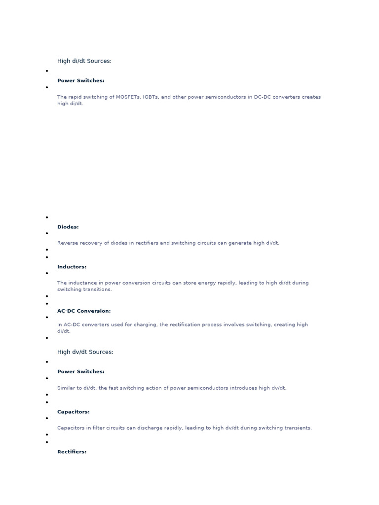 High Di/dt Sources:: Power Switches | PDF