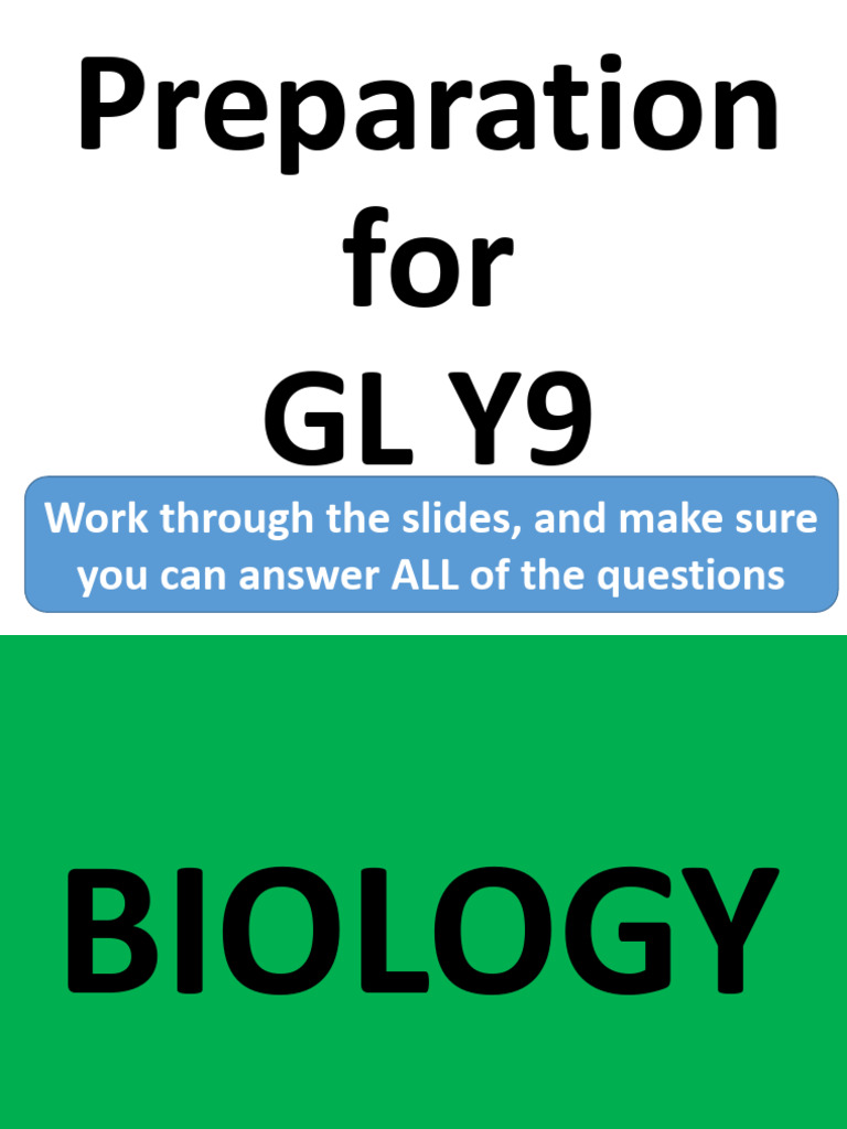 GL Y9 PREP Biology | PDF